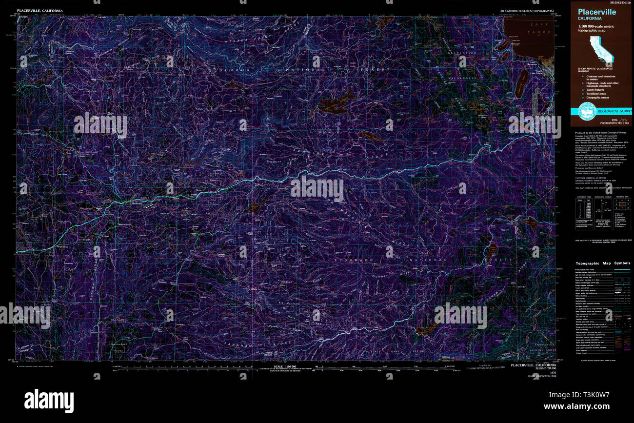 Map of placerville hi-res stock photography and images - Alamy