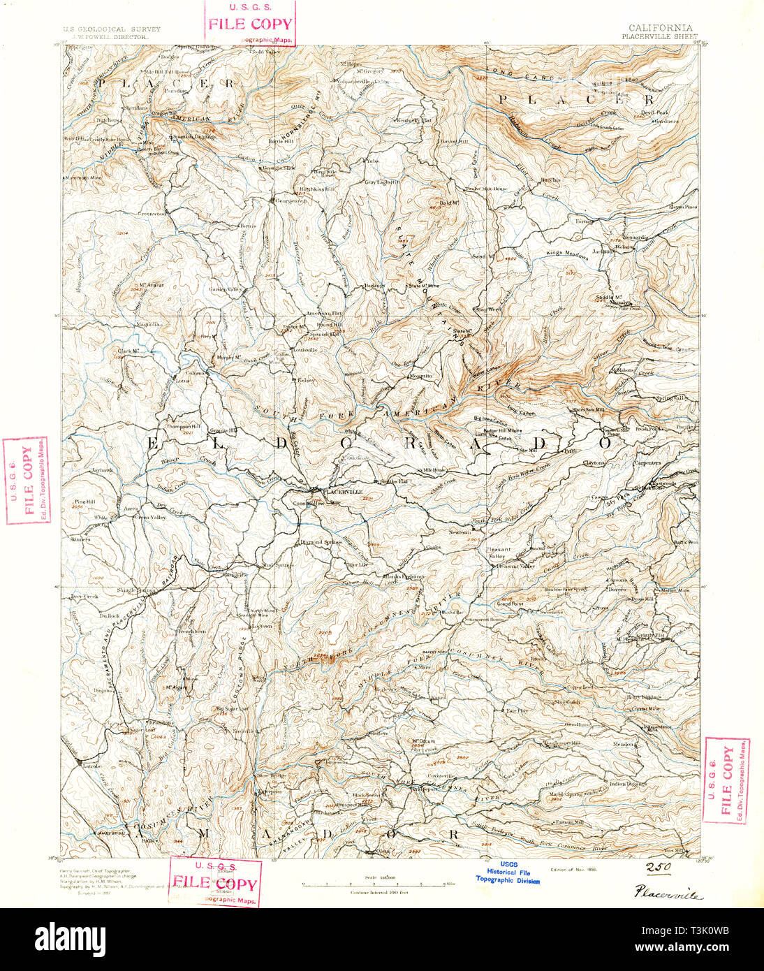 Map of placerville hi-res stock photography and images - Alamy