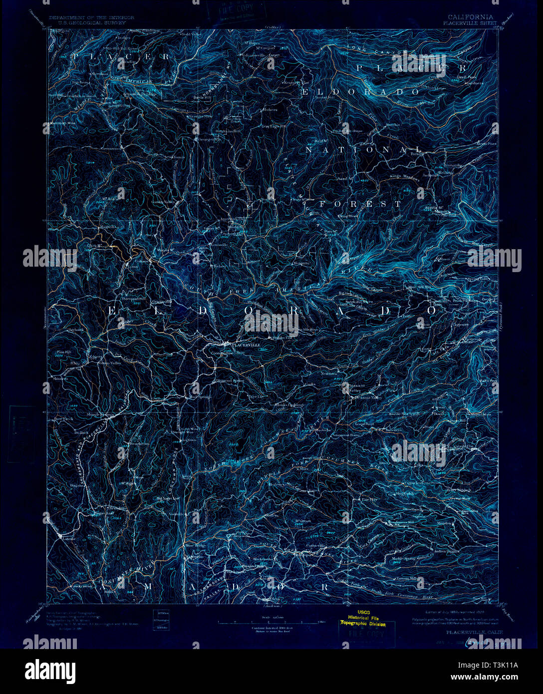 Map of placerville hi-res stock photography and images - Alamy