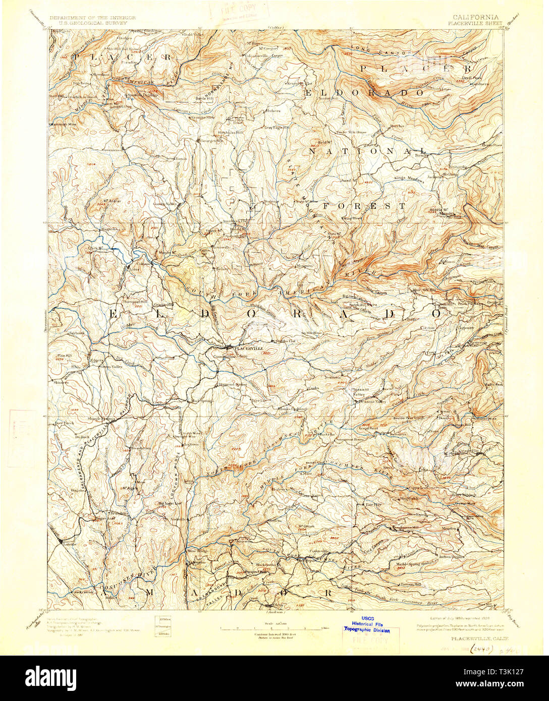 Map of placerville hi-res stock photography and images - Alamy