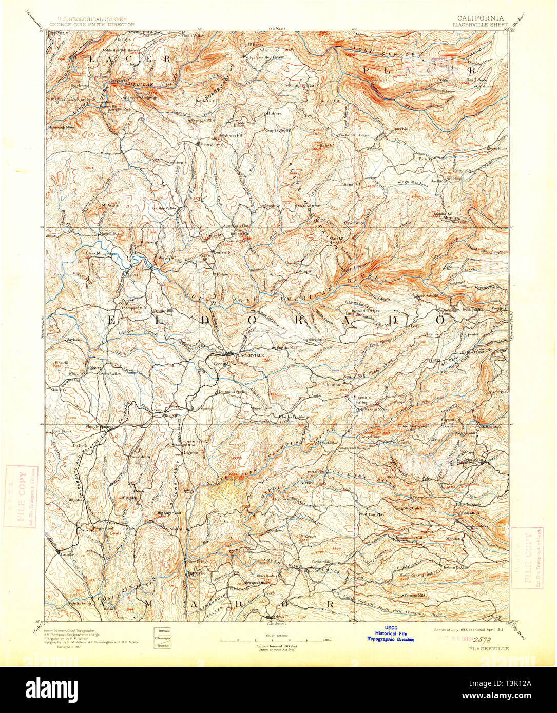 Map of placerville hi-res stock photography and images - Alamy