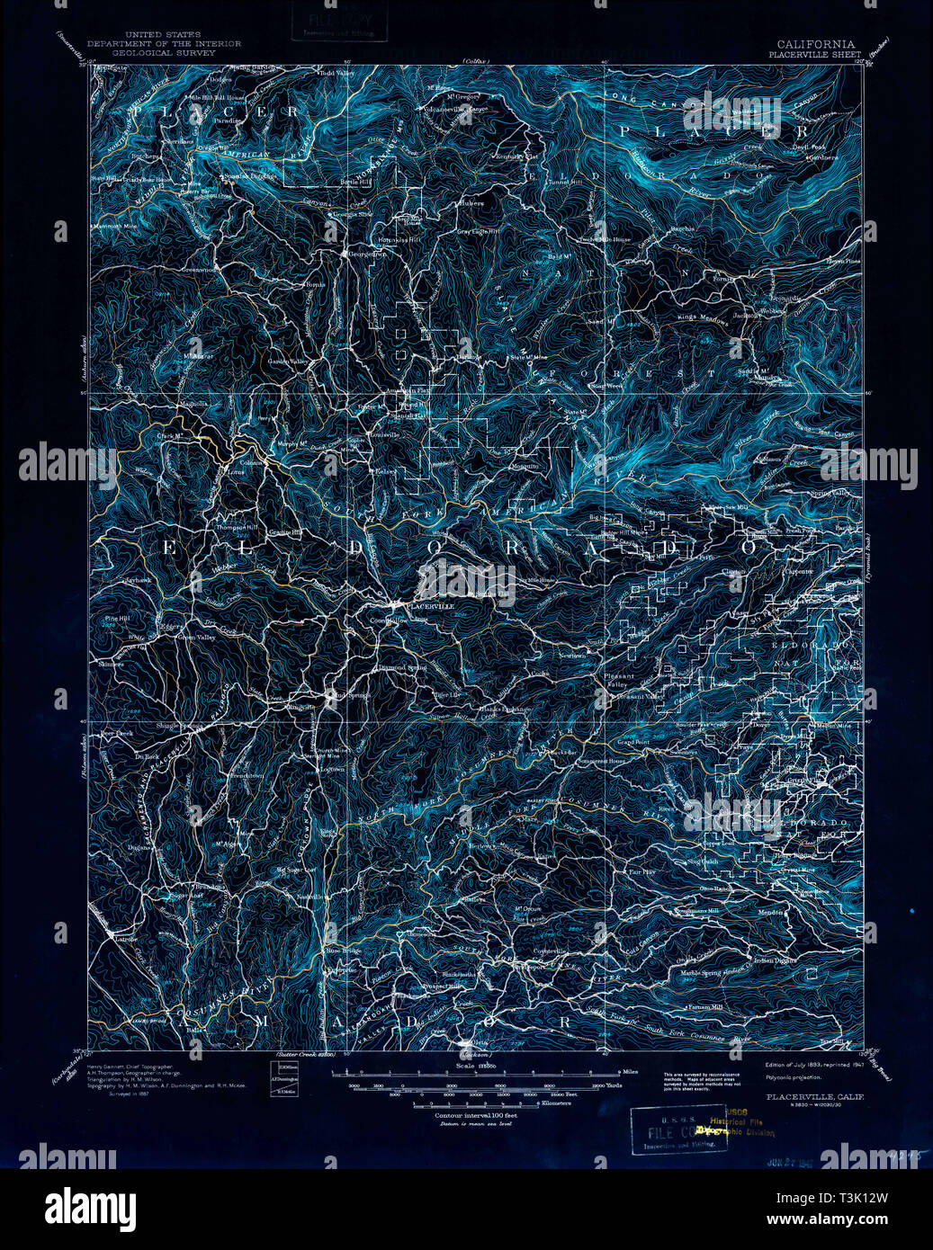 Map of placerville hi-res stock photography and images - Alamy