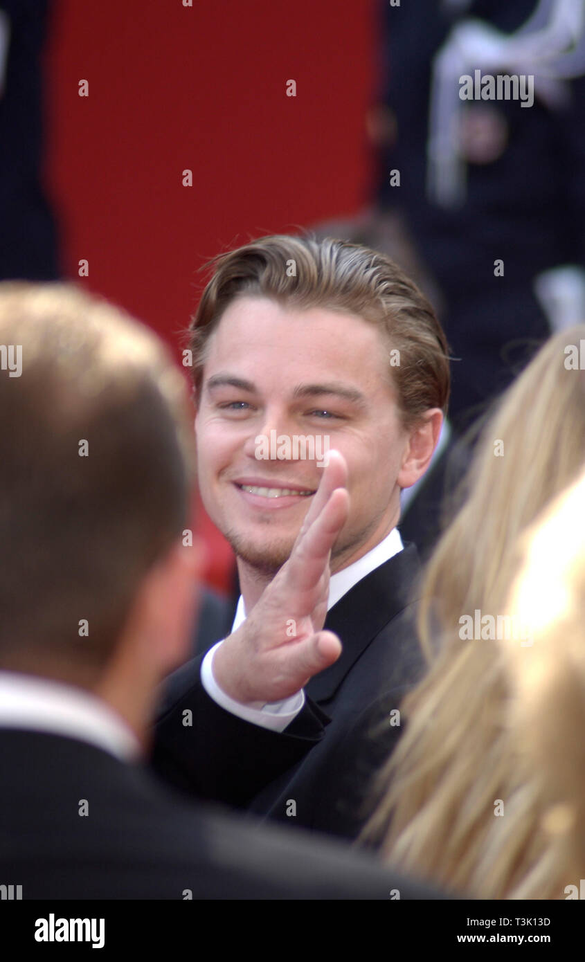 CANNES, FRANCE. May 20, 2002: Actor LEONARDO DiCAPRIO at the Cannes ...