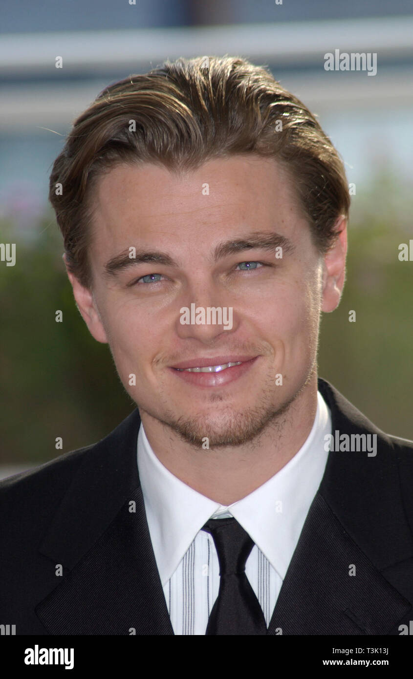 CANNES, FRANCE. May 20, 2002: Actor LEONARDO DiCAPRIO at the Cannes ...
