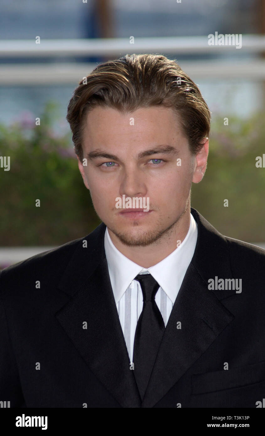 CANNES, FRANCE. May 20, 2002: Actor LEONARDO DiCAPRIO at the Cannes ...