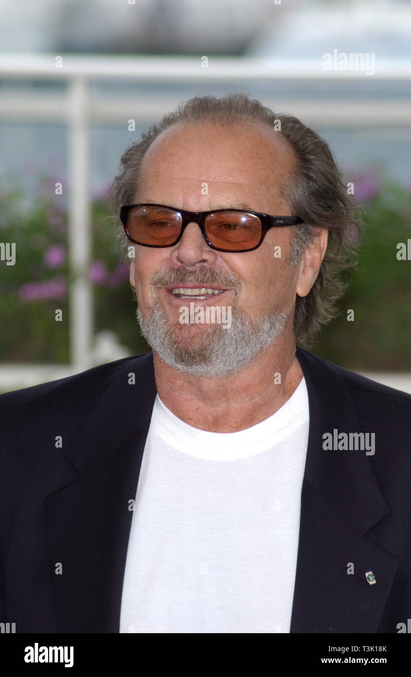 CANNES, FRANCE. May 22, 2002: Actor JACK NICHOLSON at the Cannes Film ...