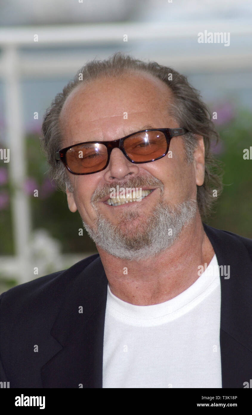 CANNES, FRANCE. May 22, 2002: Actor JACK NICHOLSON at the Cannes Film ...