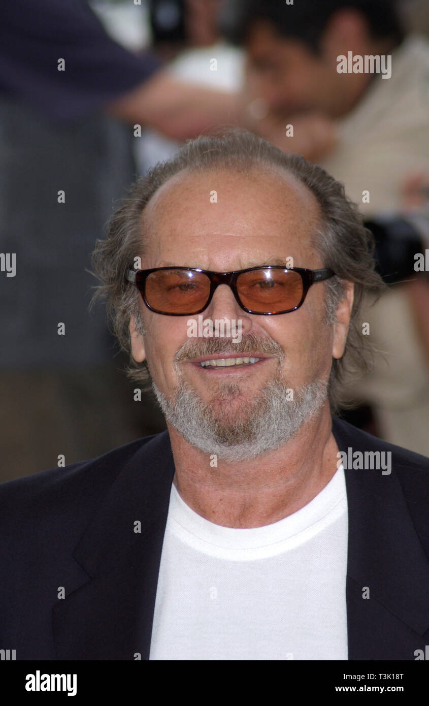 CANNES, FRANCE. May 22, 2002: Actor JACK NICHOLSON at the Cannes Film ...