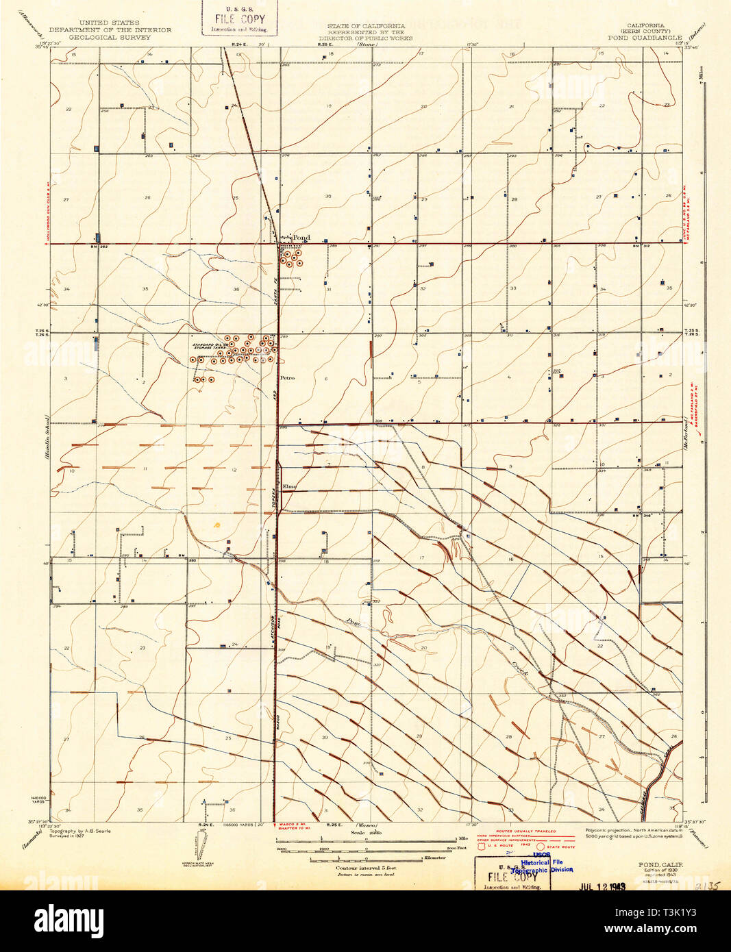 1930 map of california hi-res stock photography and images - Alamy