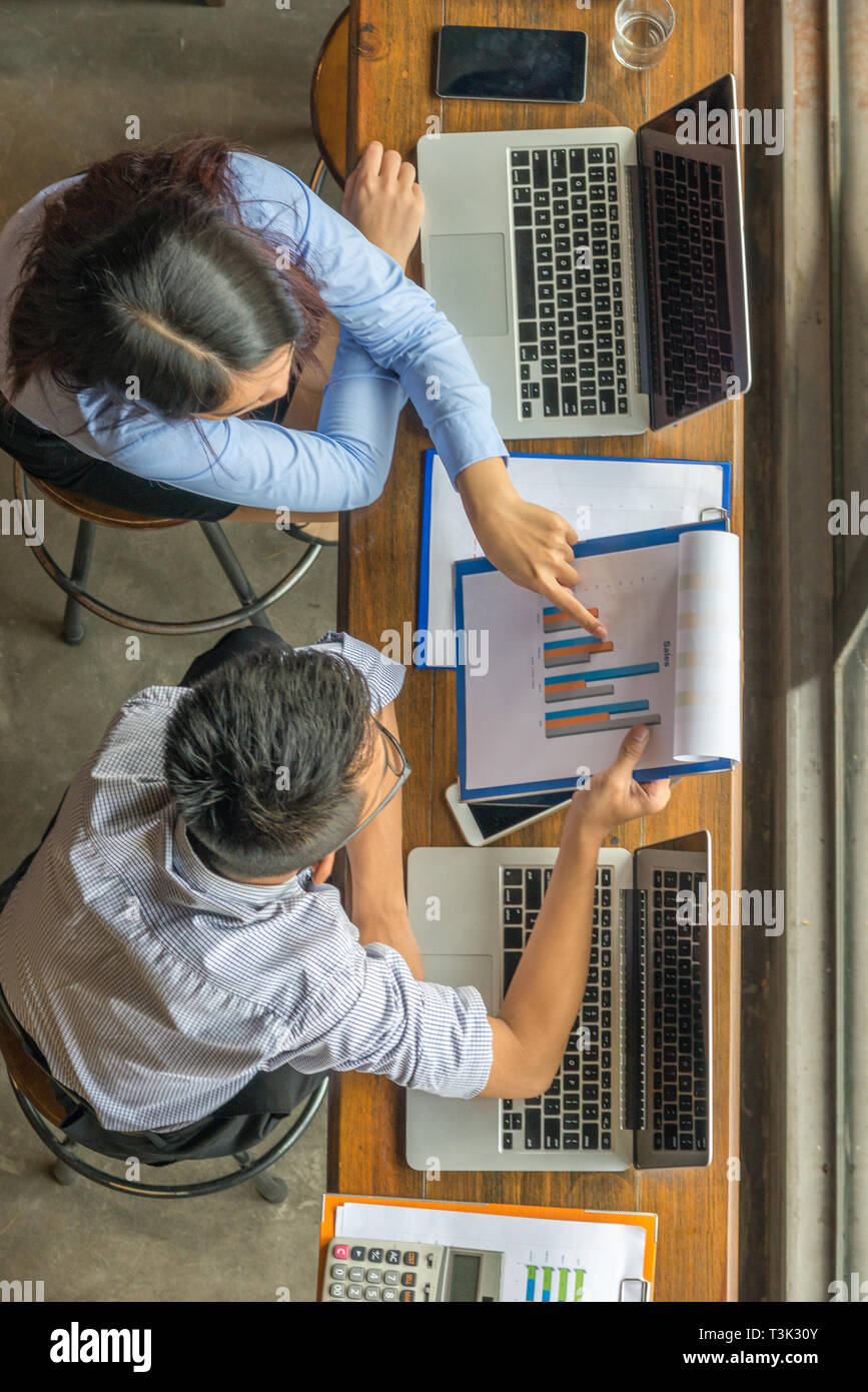 Top view employees colleagues business hi-res stock photography and ...