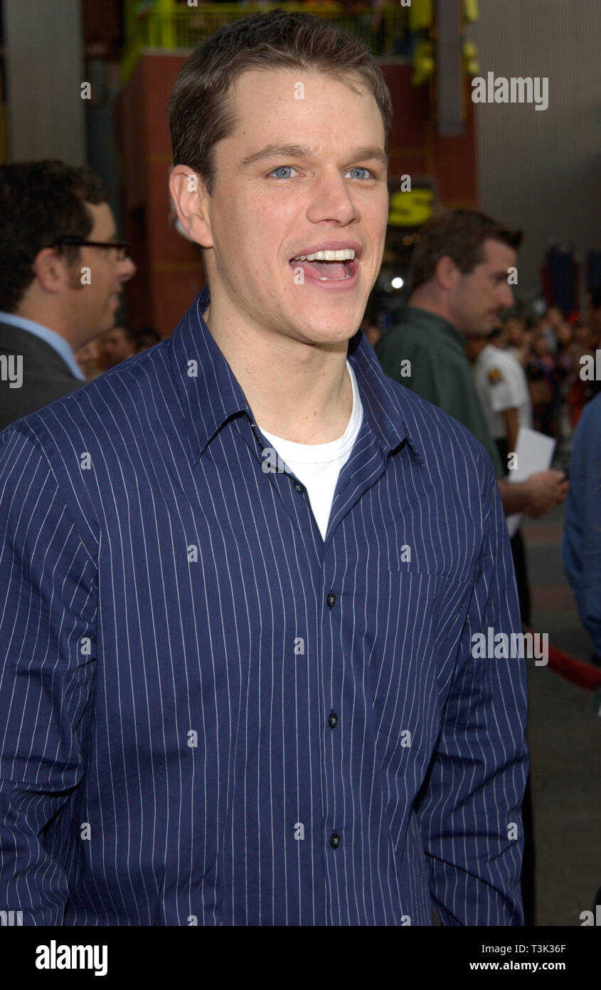 LOS ANGELES, CA. June 06, 2002: Actor MATT DAMON at the world premiere ...