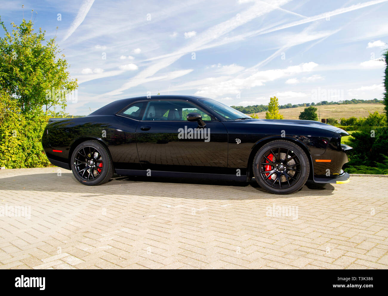 2015 Dodge Challenger Hellcat SRT - modern American muscle car Stock ...