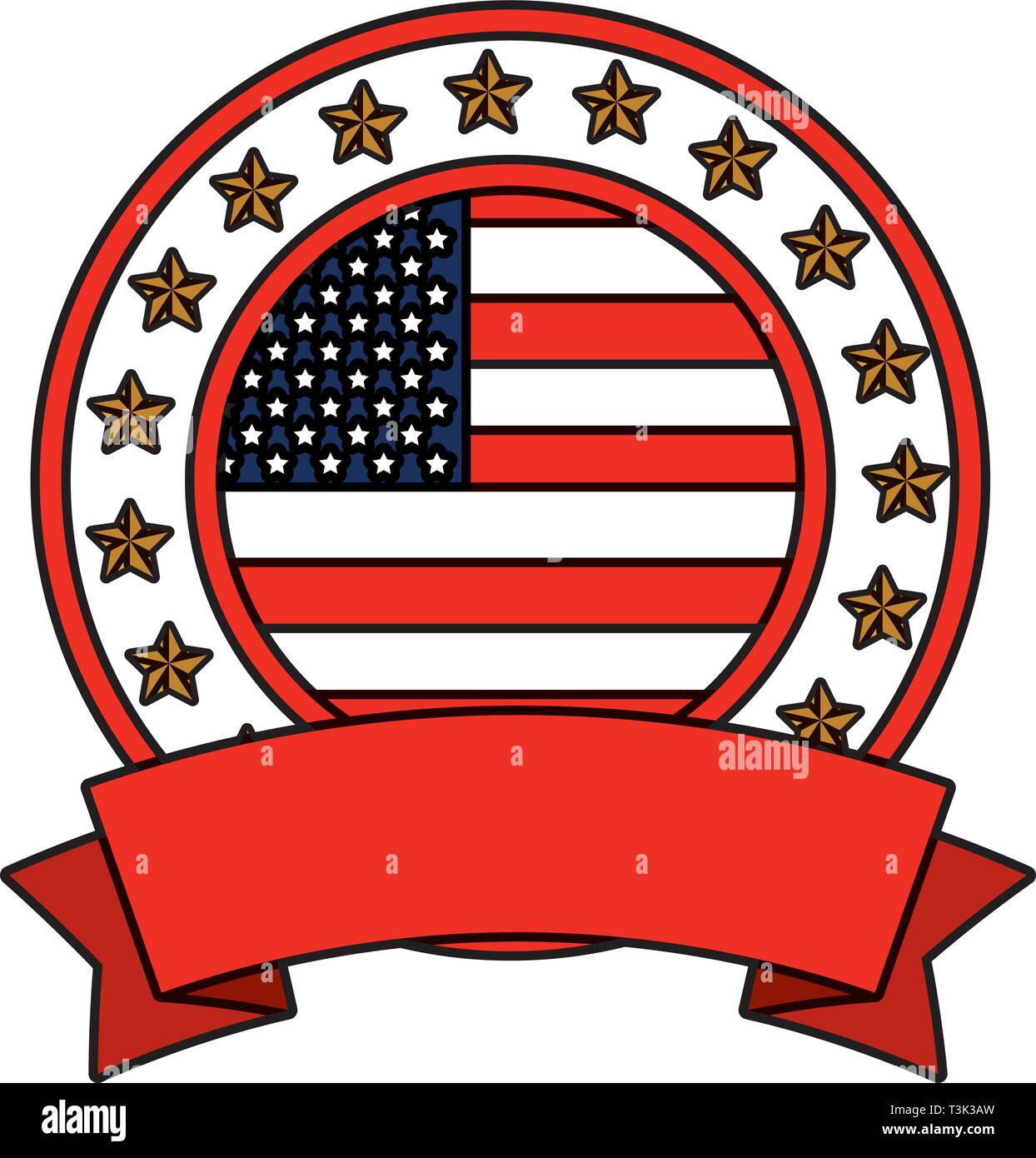 united states of america flag emblem Stock Vector Image & Art - Alamy