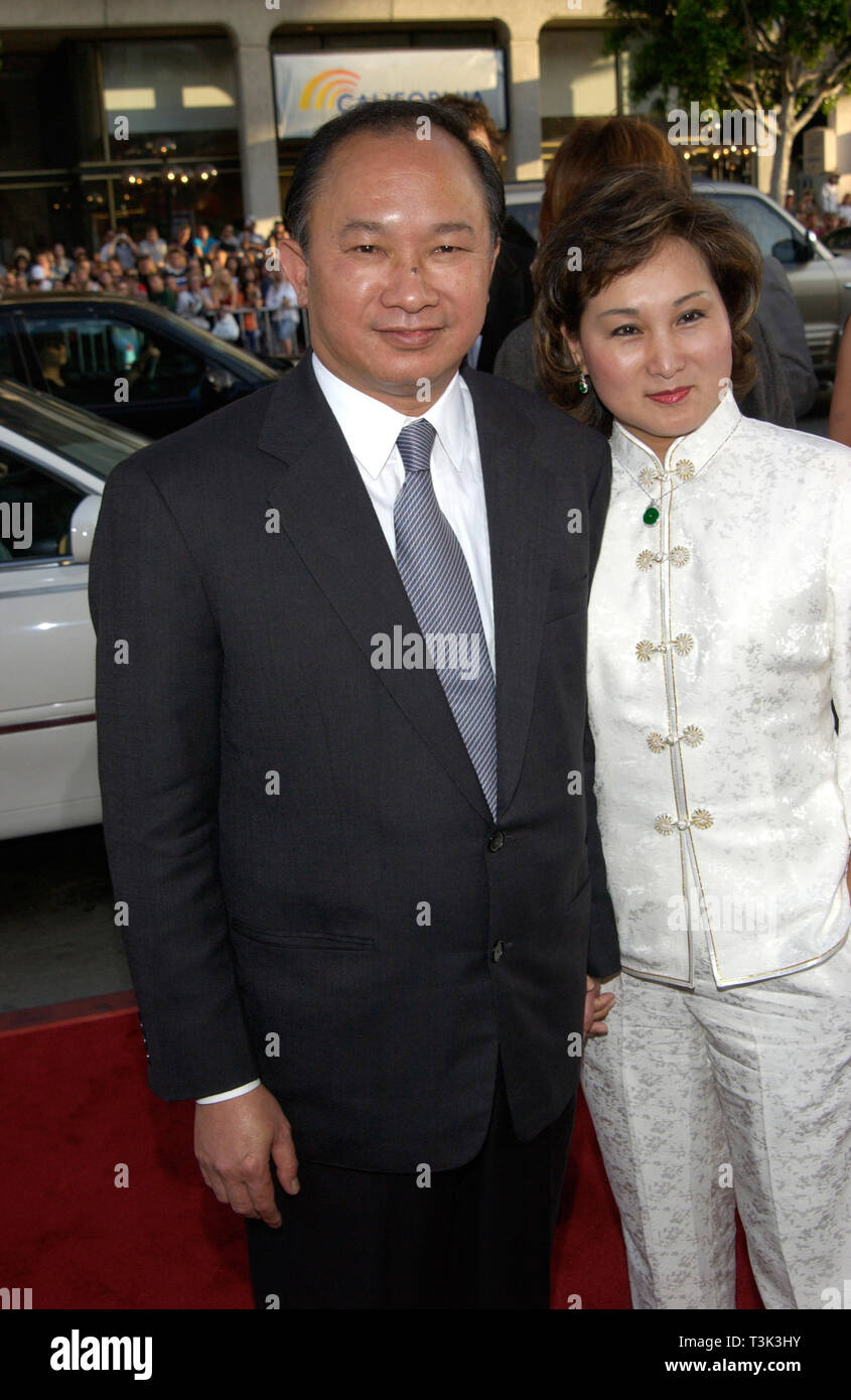 LOS ANGELES, CA. June 11, 2002: Director/producer JOHN WOO & wife at ...