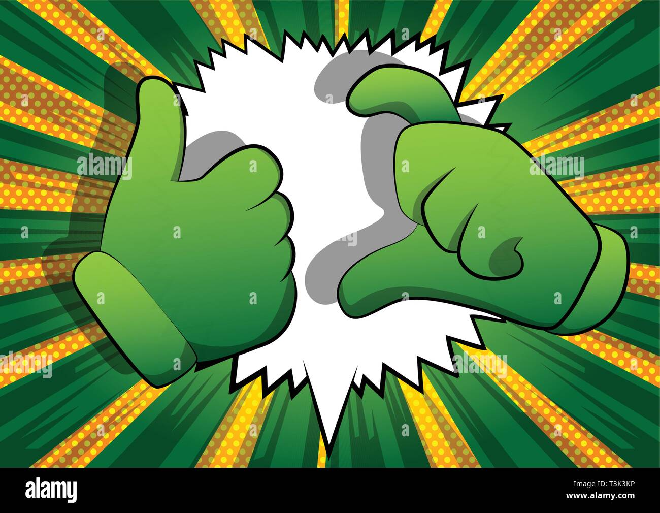 Vector cartoon hands making friendzone symbol. Illustrated hands on ...