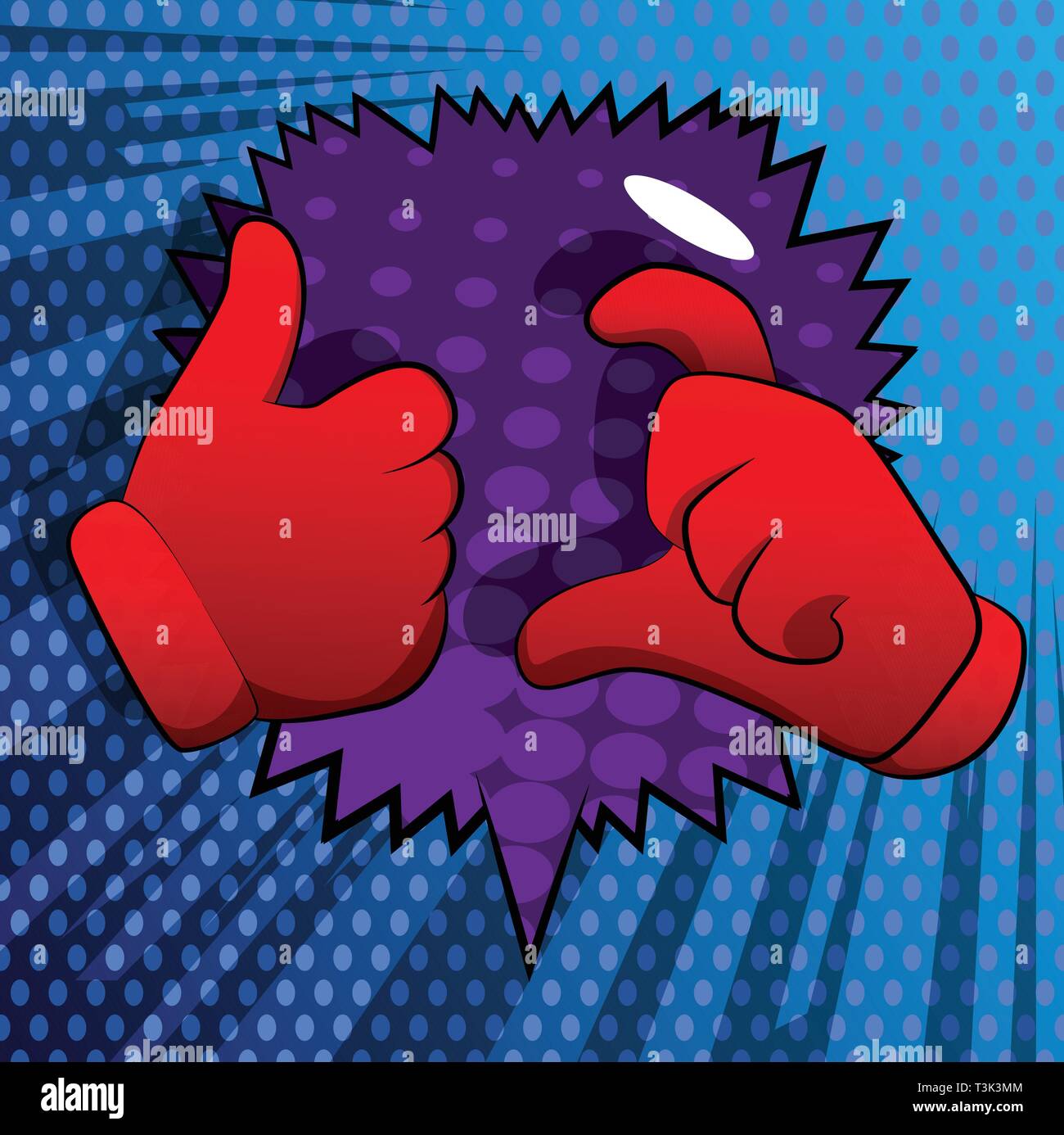 Vector cartoon hands making friendzone symbol. Illustrated hands on ...