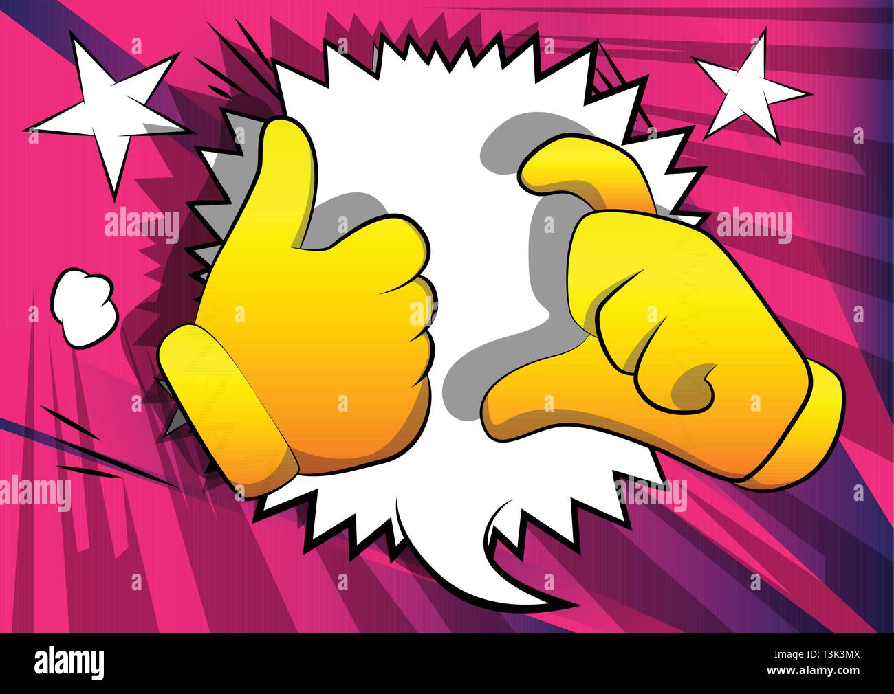 Vector cartoon hands making friendzone symbol. Illustrated hands on ...