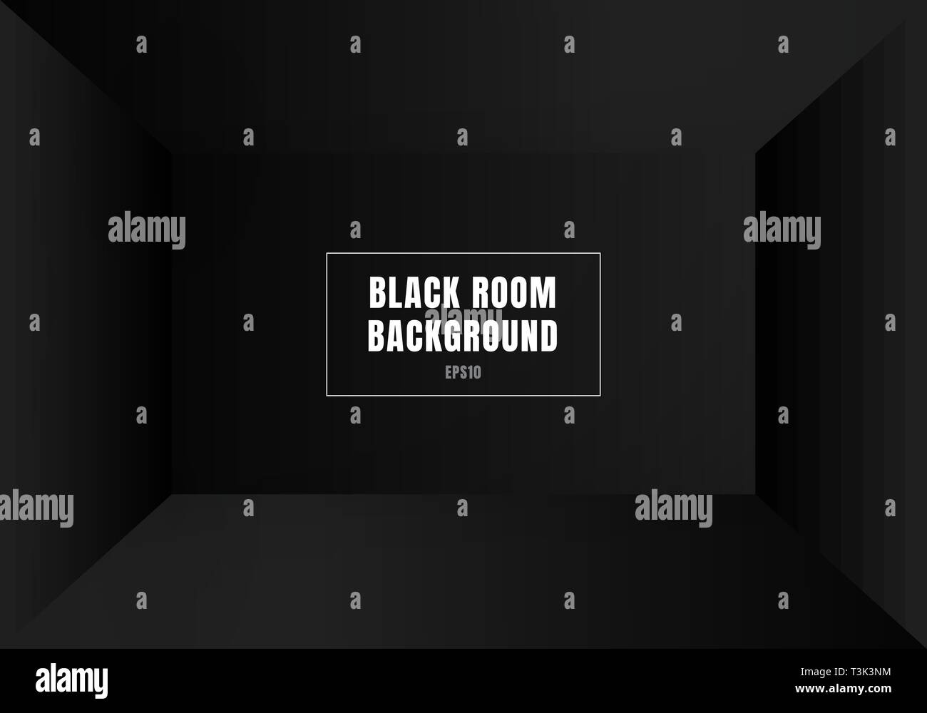 3D empty black room modern blank interior background. House, studio ...