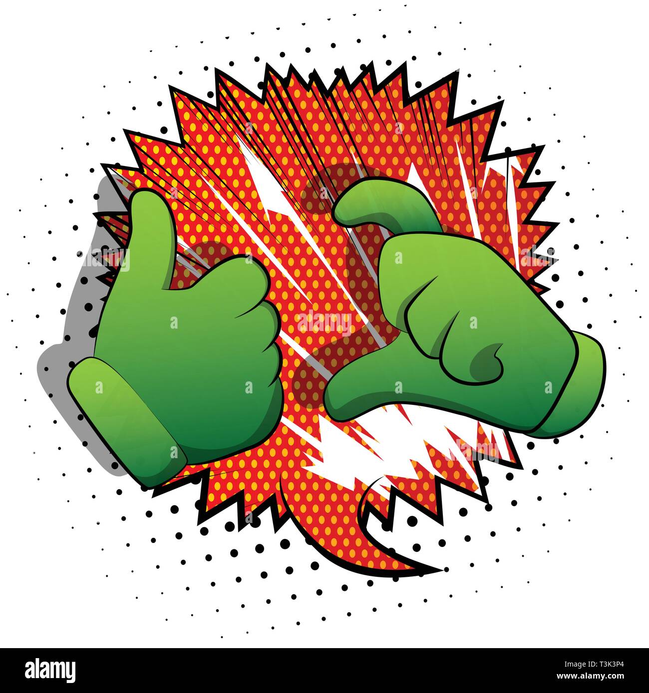 Vector cartoon hands making friendzone symbol. Illustrated hands on ...