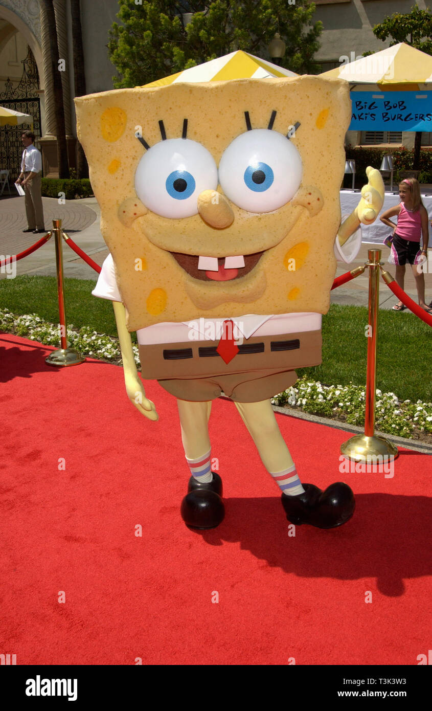 LOS ANGELES, CA. June 23, 2002: SPONGEBOB SQUAREPANTS at the Hollywood ...