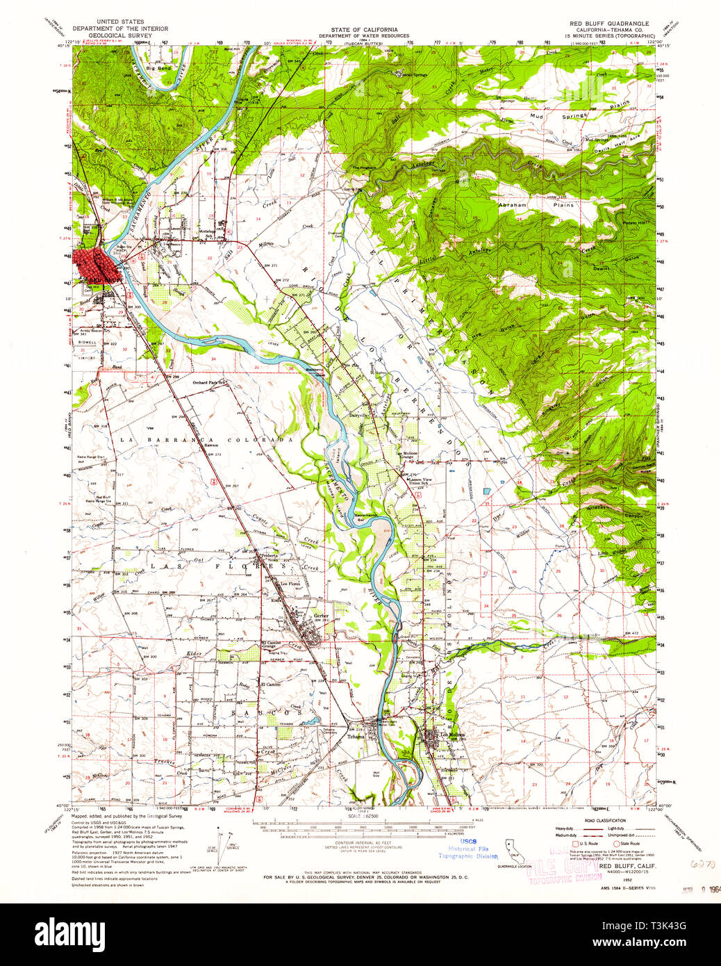 Red bluff california map hi-res stock photography and images - Alamy