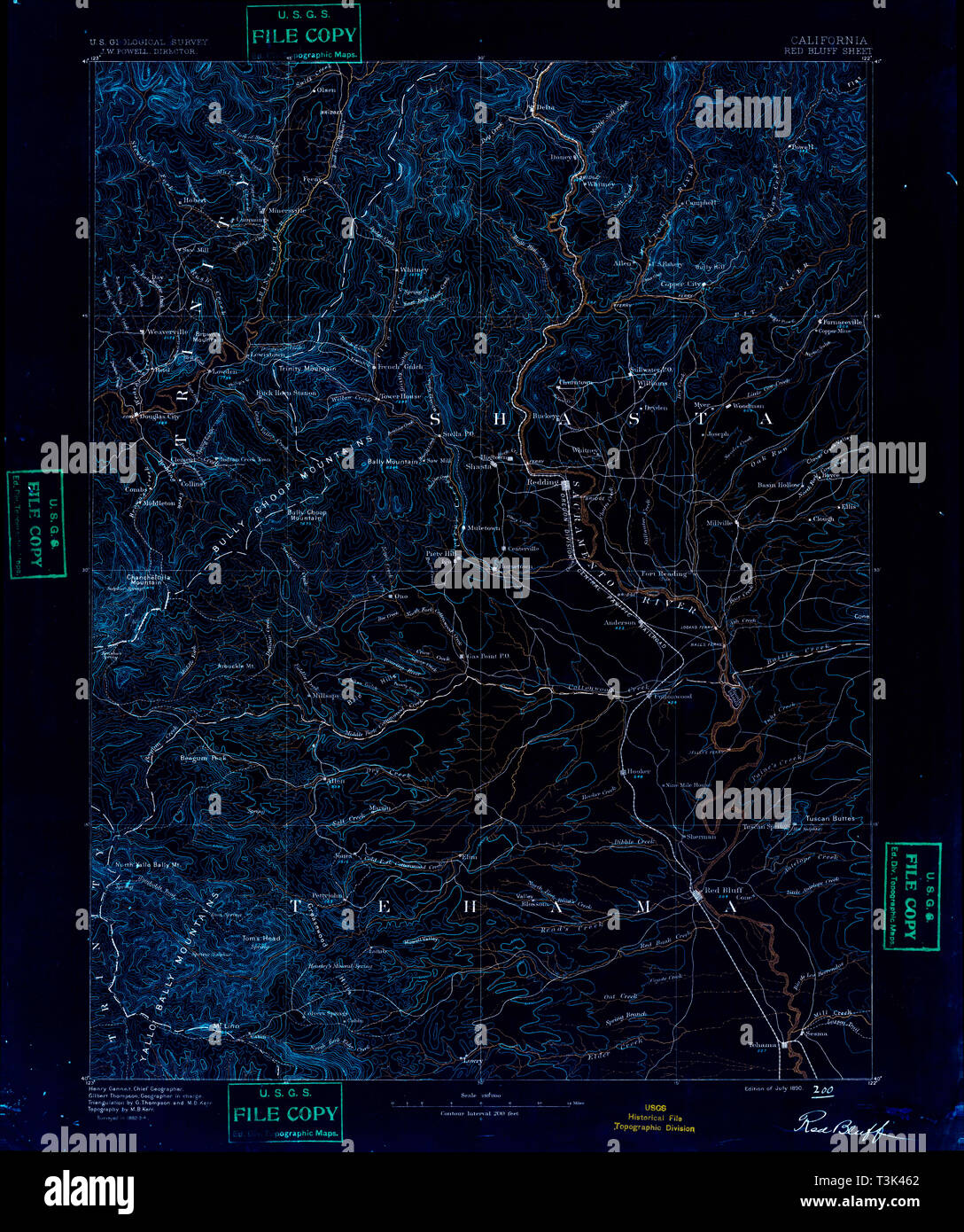 Red bluff california map hi-res stock photography and images - Alamy