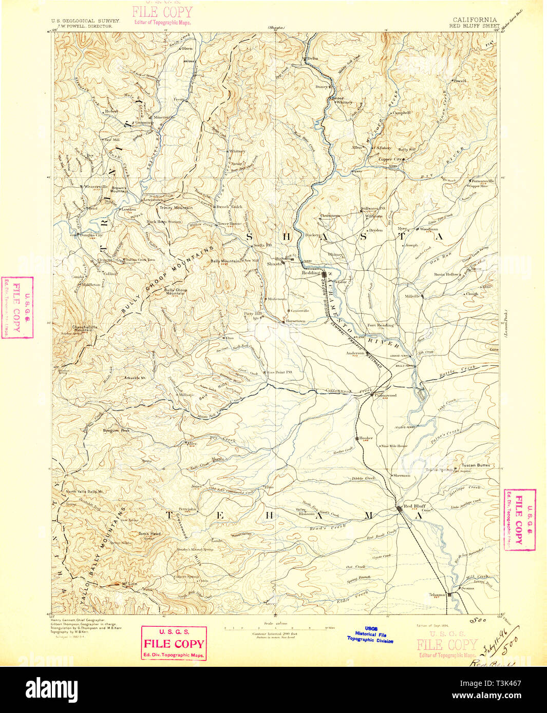 Red bluff california map hi-res stock photography and images - Alamy