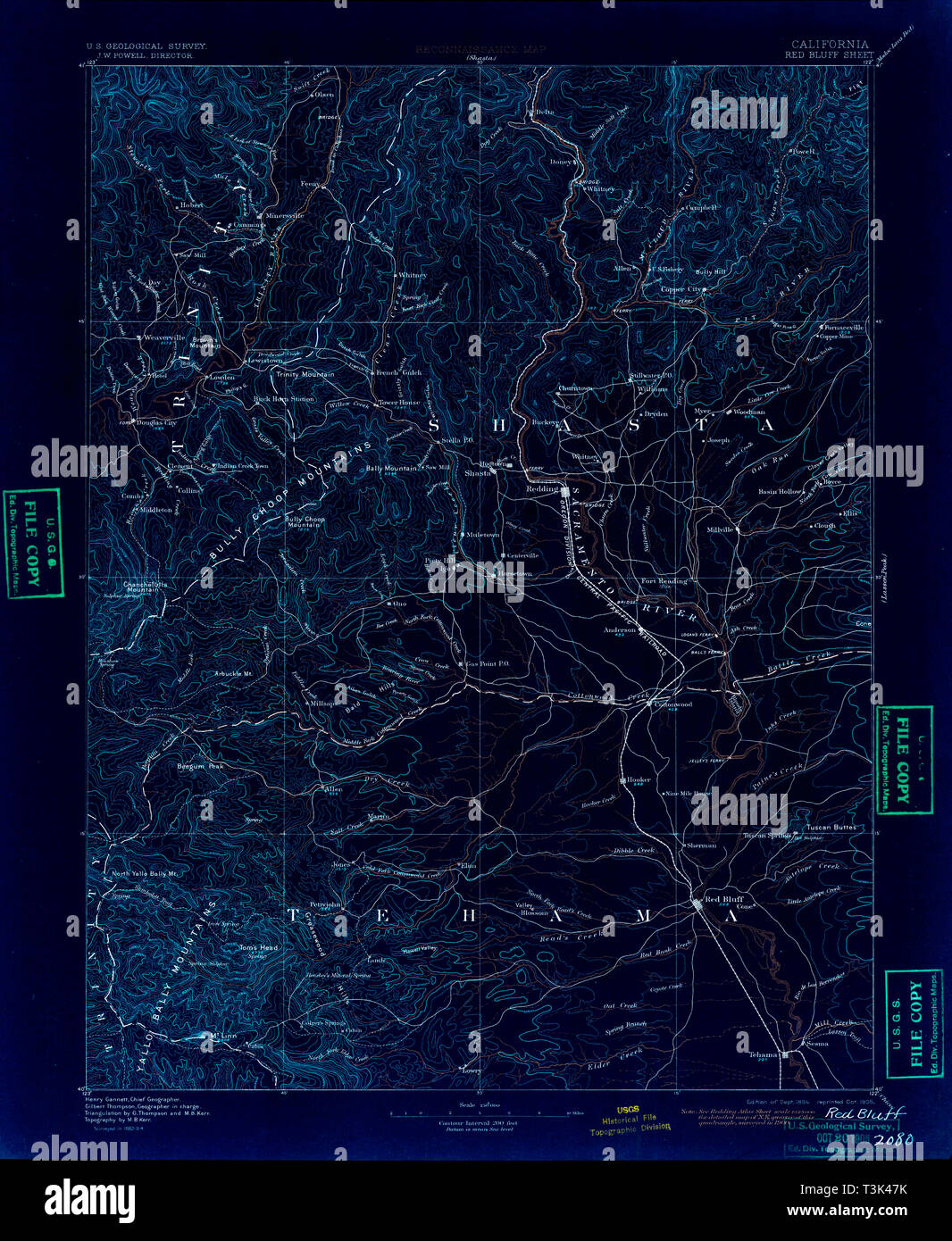 Map of red bluff hi-res stock photography and images - Alamy