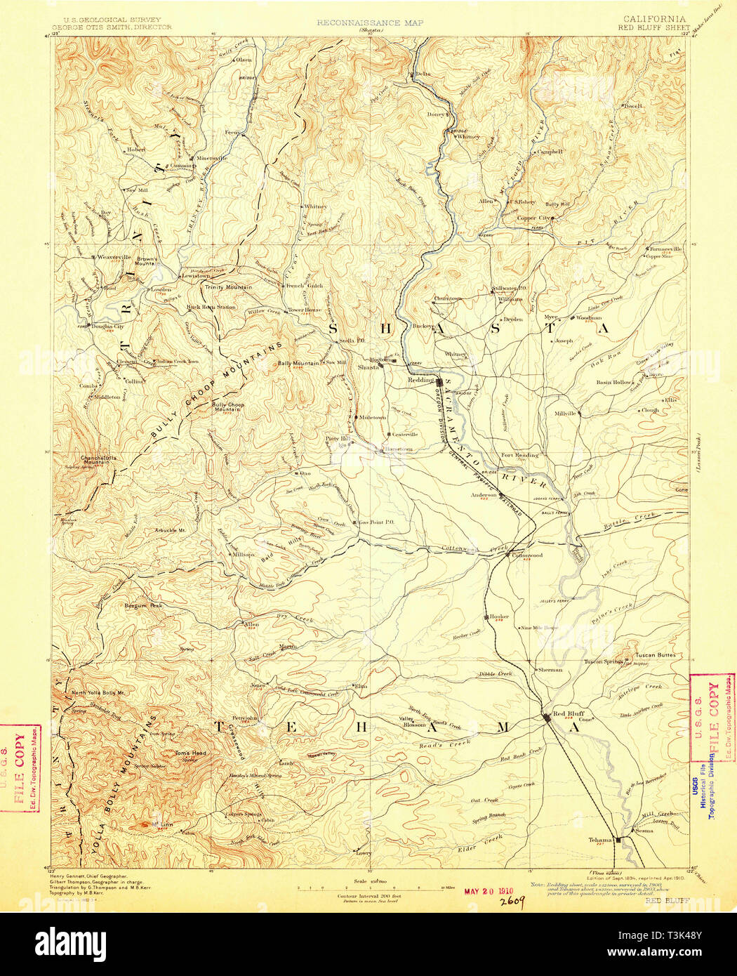 Red bluff california map hi-res stock photography and images - Alamy