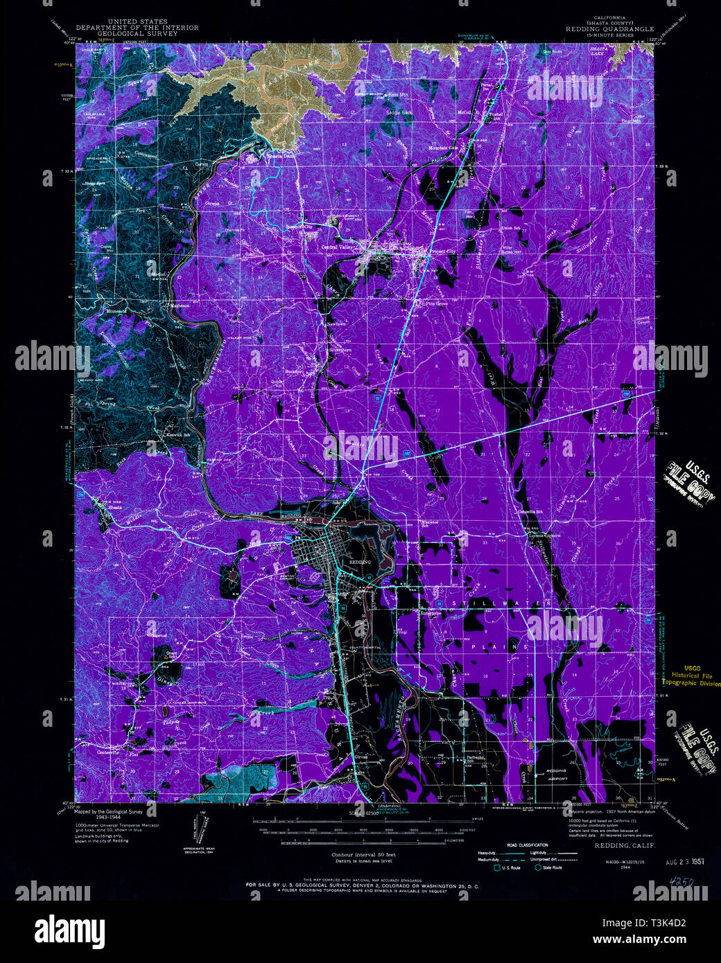 Map of redding california hi-res stock photography and images - Alamy