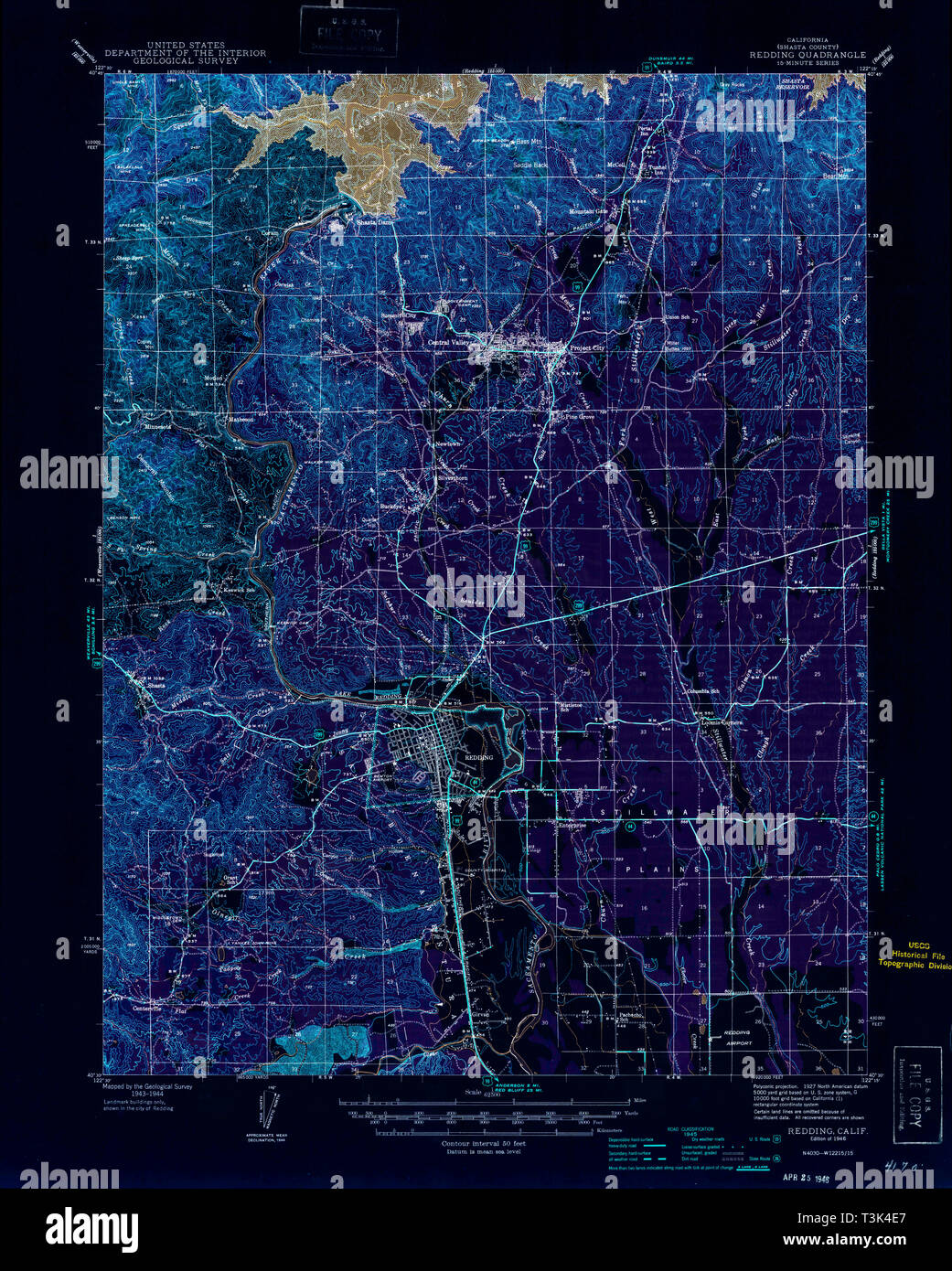 Map of redding california hi-res stock photography and images - Alamy