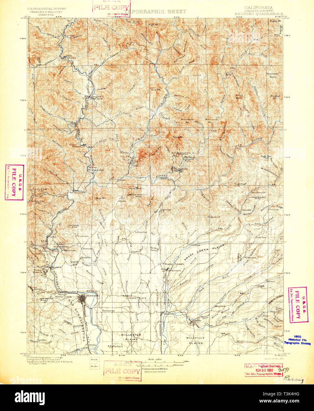 Map of redding california hi-res stock photography and images - Alamy