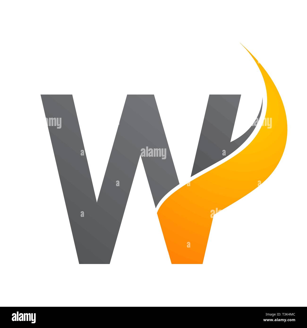Initial letter W sunlight concept design. Symbol graphic template ...