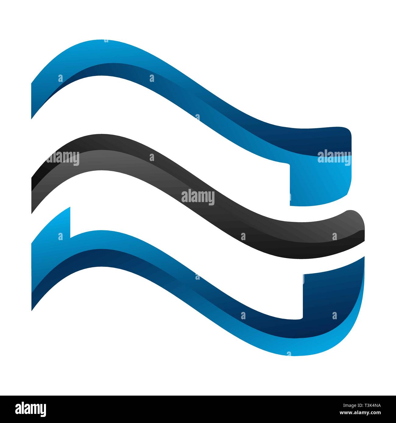 Geometric wave line concept design. Symbol graphic template element ...