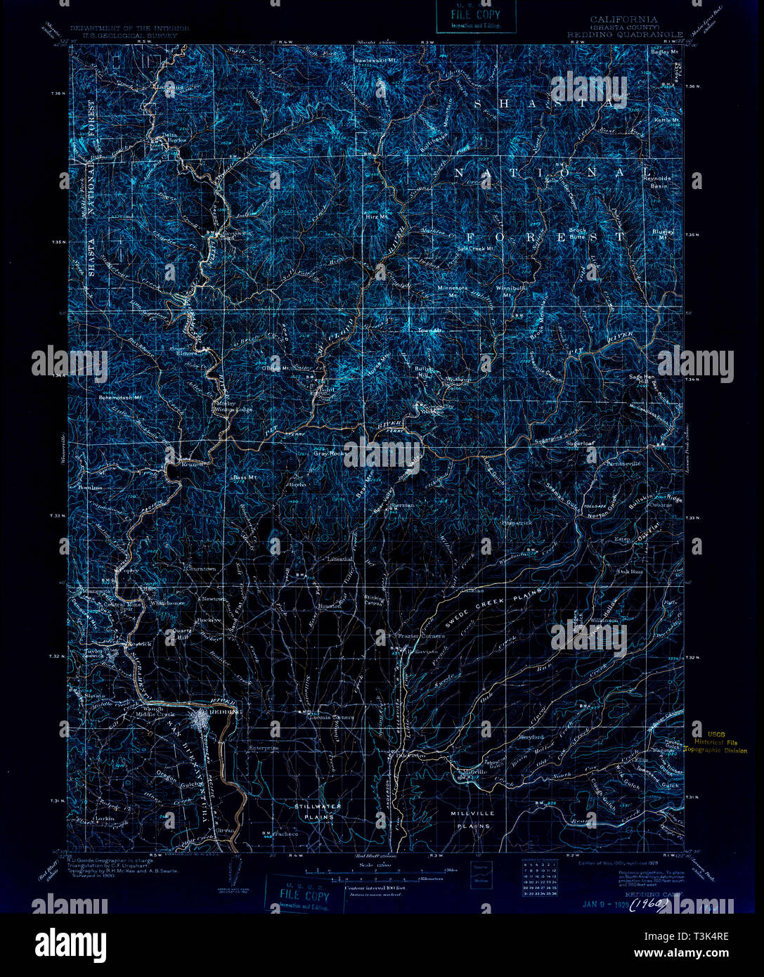 Map of redding california hi-res stock photography and images - Alamy