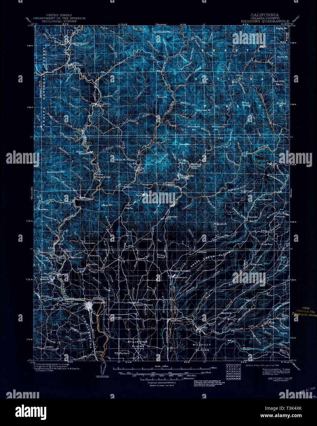 Map of redding california hi-res stock photography and images - Alamy