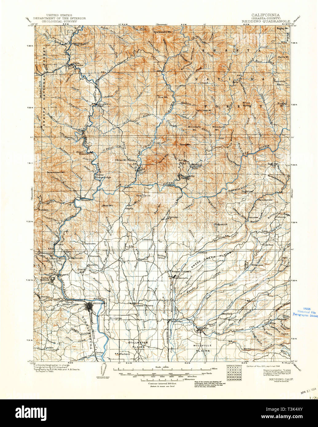 Map of redding california hi-res stock photography and images - Alamy