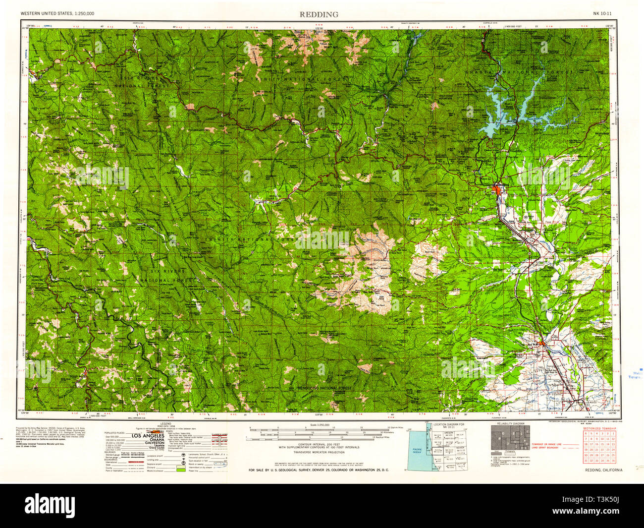 Map of redding california hi-res stock photography and images - Alamy