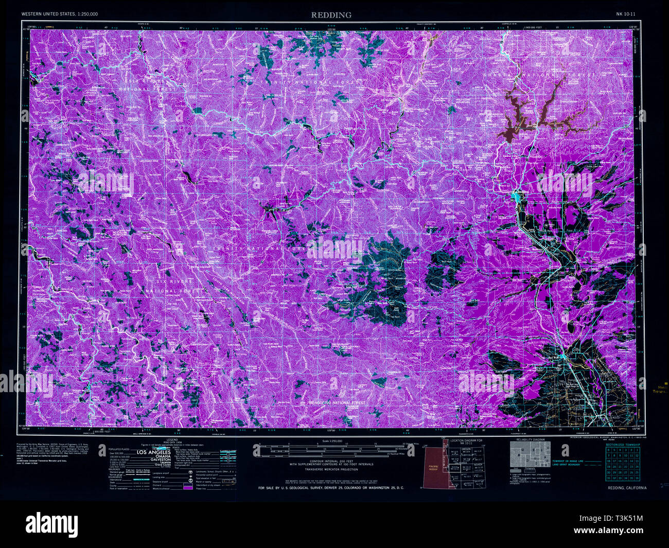 Map of redding california hi-res stock photography and images - Alamy