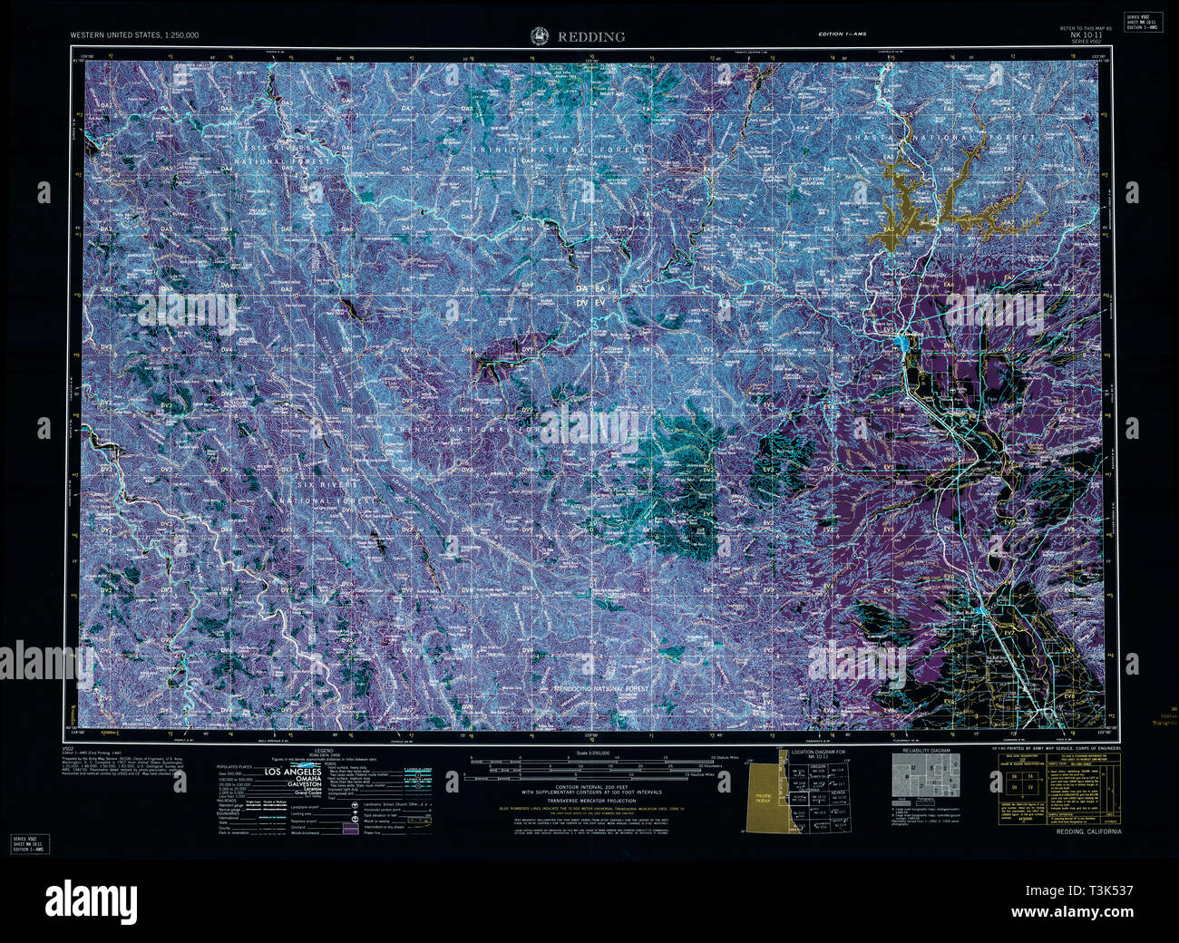 Map of redding california hi-res stock photography and images - Alamy