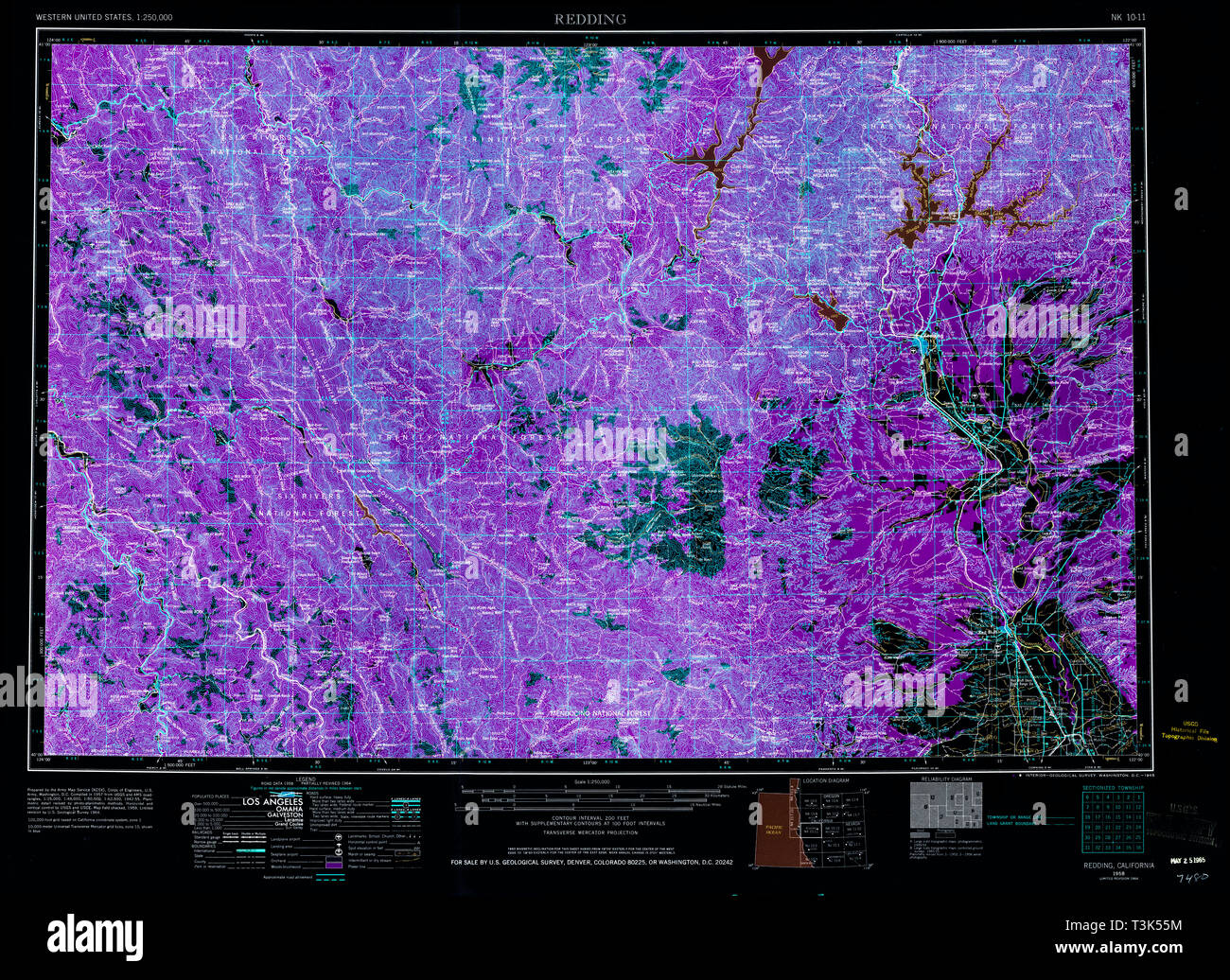 Map of redding california hi-res stock photography and images - Alamy