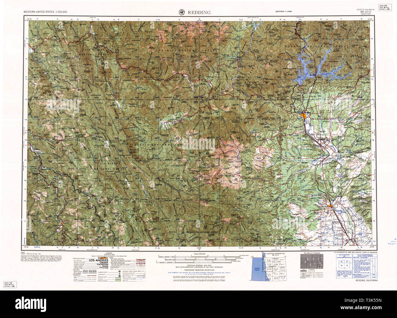 Map of redding california hi-res stock photography and images - Alamy