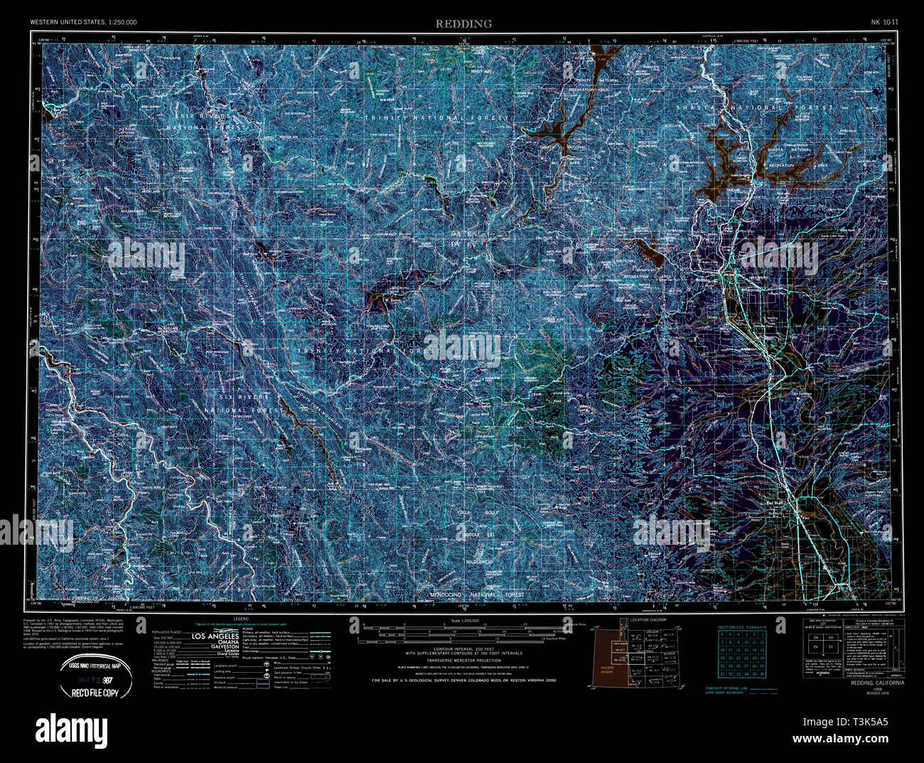 Map of redding california hi-res stock photography and images - Alamy