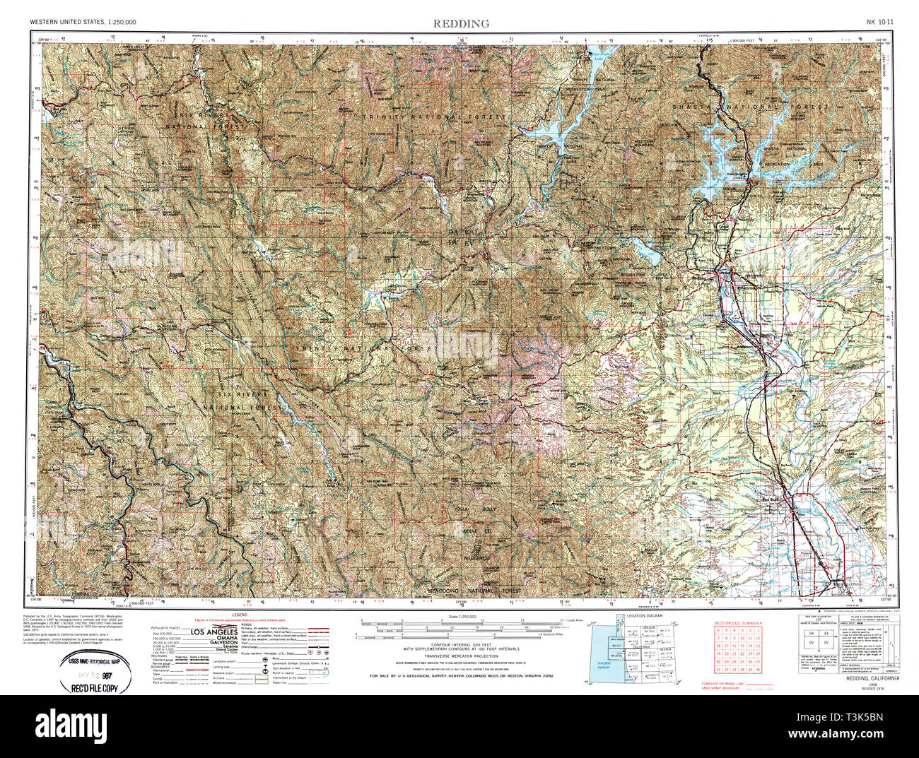 Map of redding california hi-res stock photography and images - Alamy