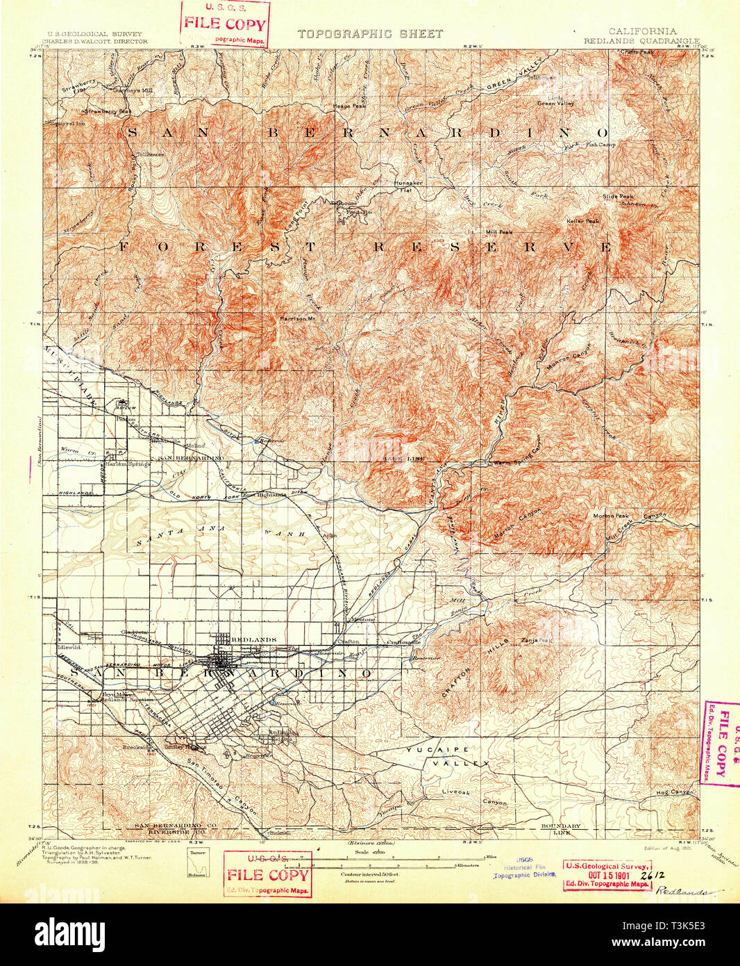 California map 1901 hi-res stock photography and images - Alamy
