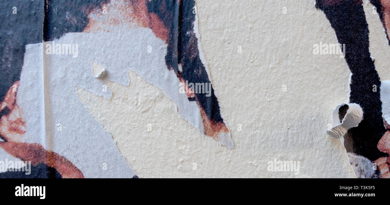 Ripped peeling posters hi-res stock photography and images - Alamy