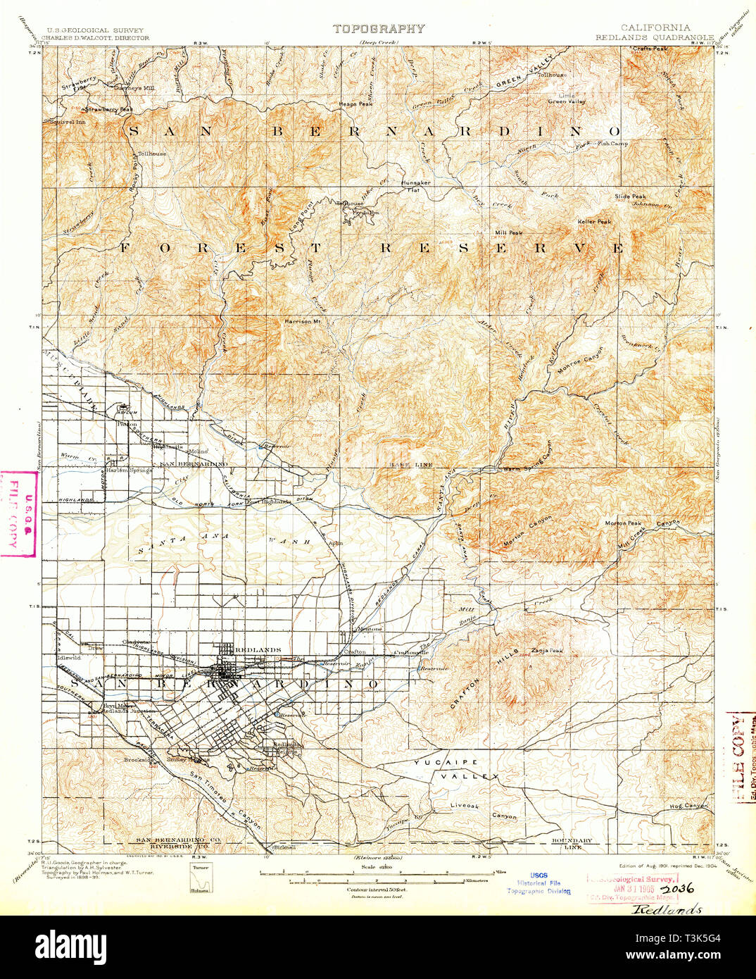 California map 1901 hi-res stock photography and images - Alamy