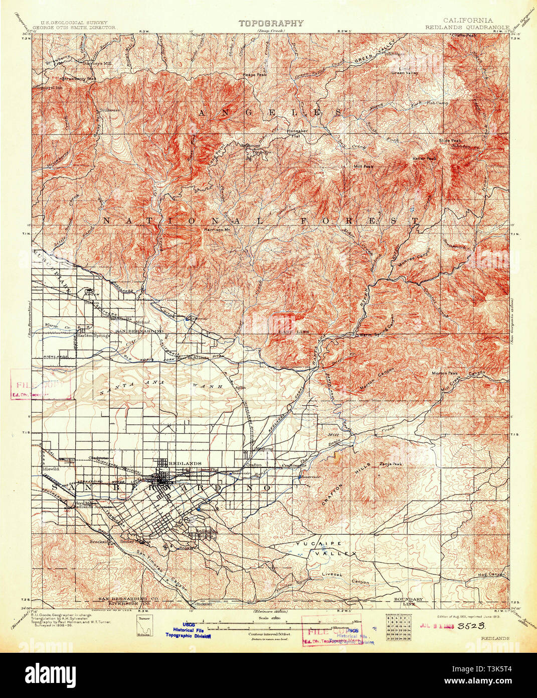 California map 1901 hi-res stock photography and images - Alamy