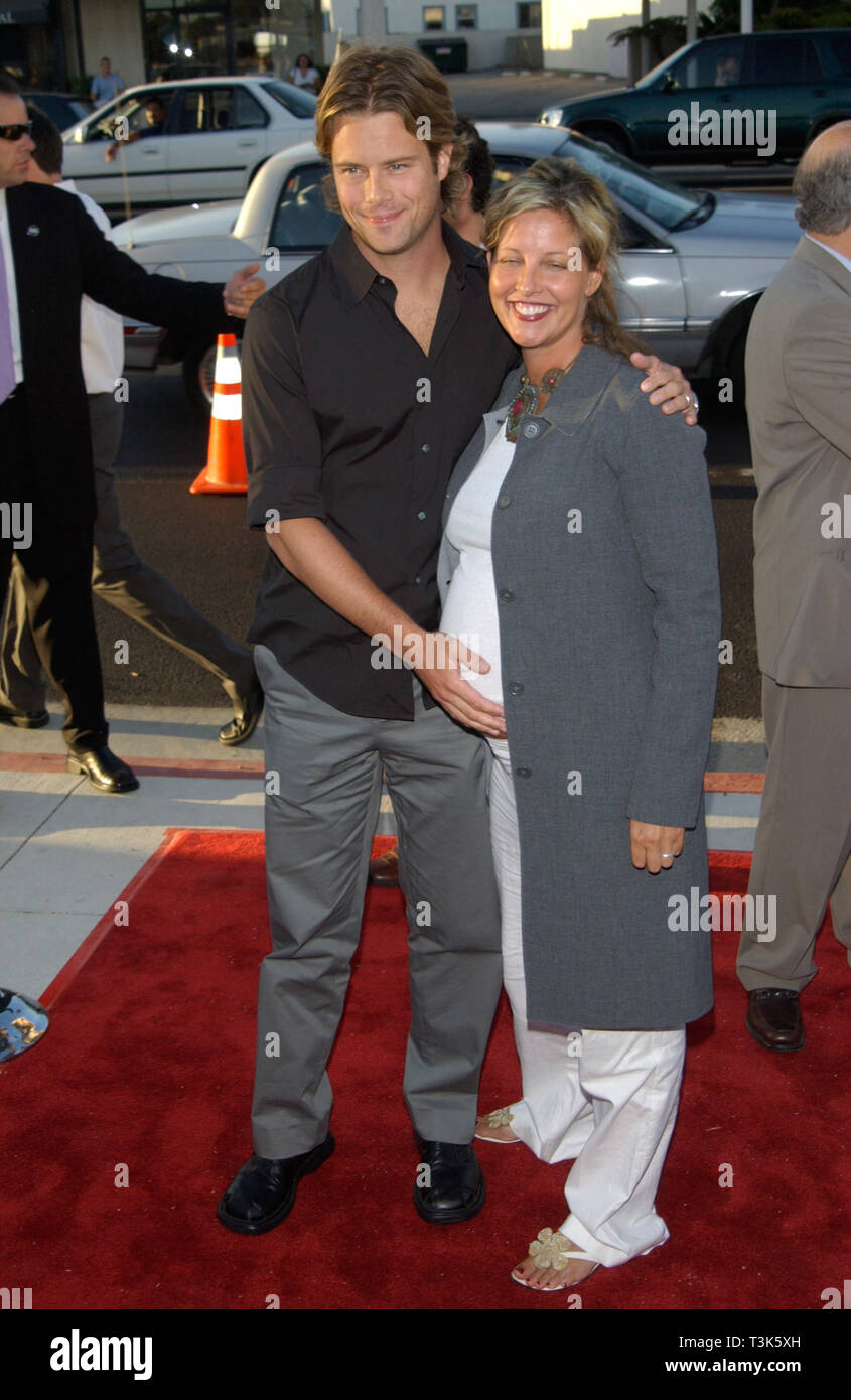 LOS ANGELES, CA. July 23, 2002: Actor BRAD ROWE & wife LISA at the Los ...