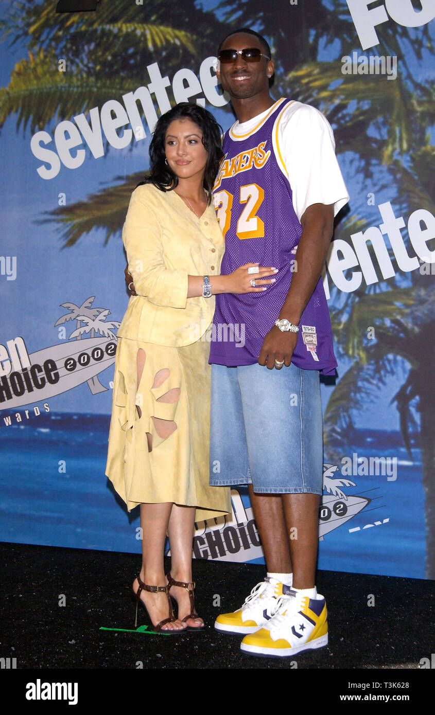 LOS ANGELES, CA. August 04, 2002: Basketball star KOBI BRYANT & wife at ...